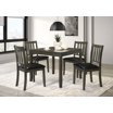 Coaster Garza 5-piece Wood Top Dining Room Set Weathered Gray and Black ...