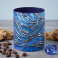 Blue Faux Marble Mug, Faux Stained Glass Cup, Agate Geode Teacup, Gold ...