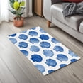 Blue Scallops Shell Door Mat 18x30 Inch Sea Ocean Coastal Nature Summer ...