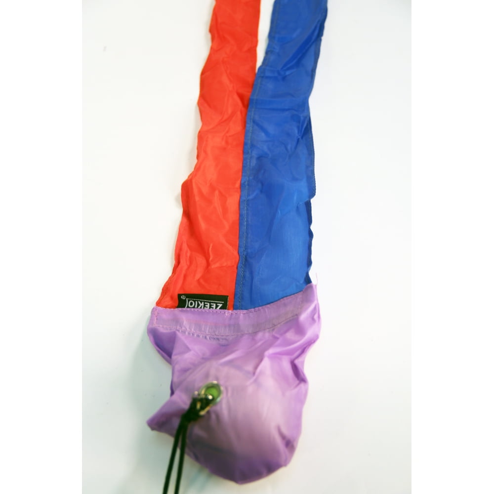 Zeekio Vortex Poi - 1 Pair - Red and Blue Ribbons - Walmart.com