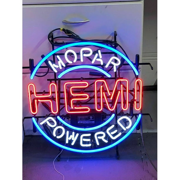 Queen Sense 24"x24" Hemi Powered Mopars Neon Sign Man Cave Handmade ...