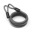 Hyper Tough Cable Lock, 1/4 inch x 6 ft Covered Flexible Open Loop ...