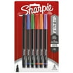Sharpie Pens, Felt Tip Pens, Fine Point (0.4mm), Assorted Colors, 6 ...