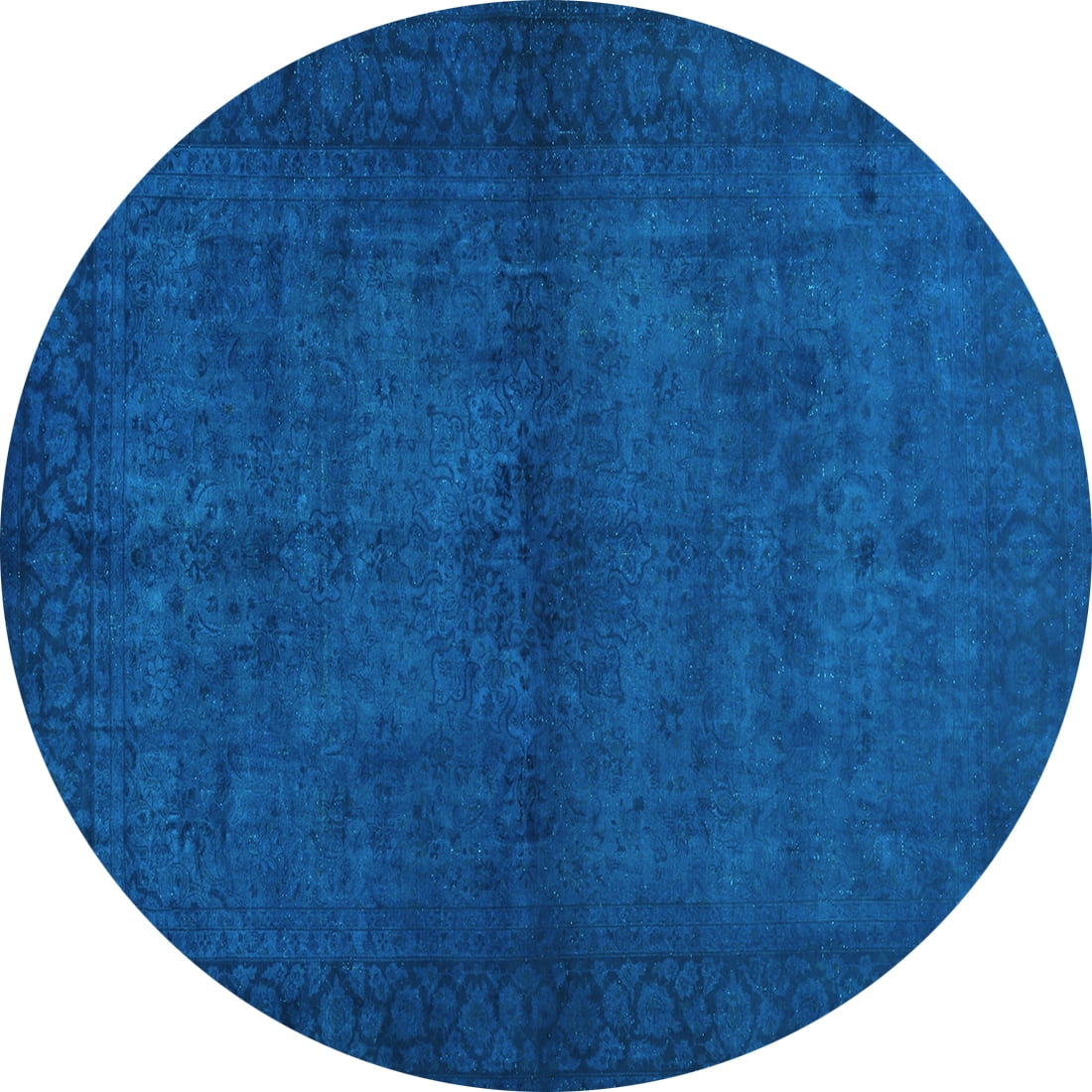 Ahgly Company Indoor Round Abstract Light Blue Contemporary Area Rugs ...