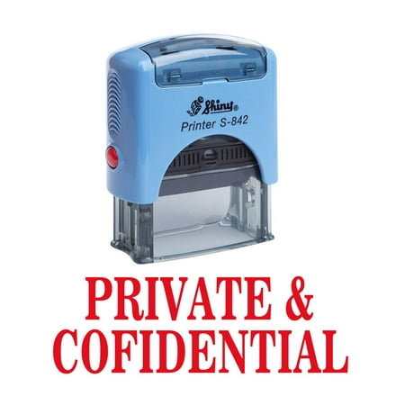 PRIVATE & CONFIDENTIAL Self Inking Rubber Stamp Custom Shiny Office ...
