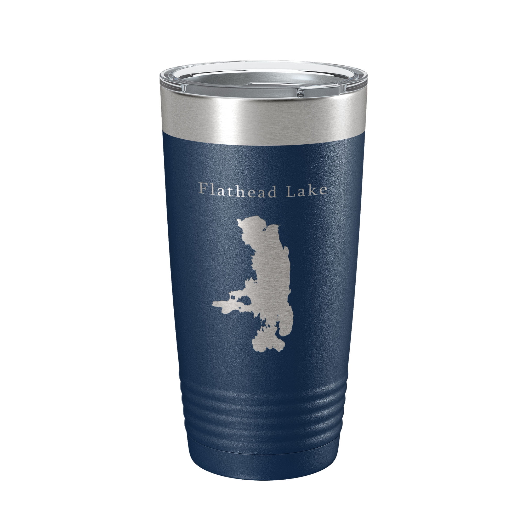 Flathead Lake Map Tumbler Travel Mug Insulated Laser Engraved Coffee ...