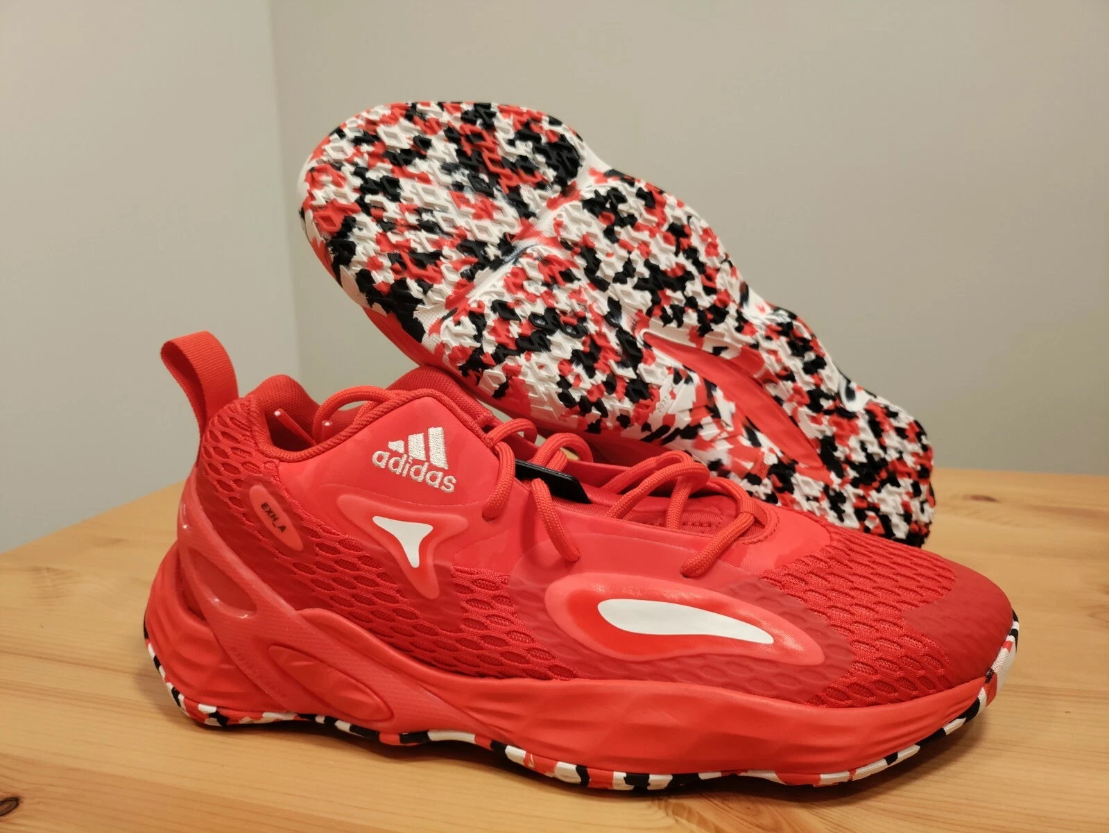 UNRELEASED Adi-das SM Exhibit A Red USA Basketball Shoes GZ9330 Mens Sz ...