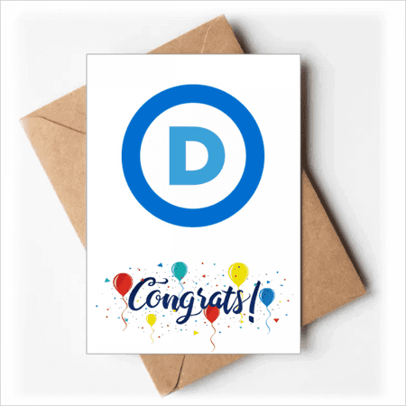 America Emblem Democratic Party Blue Wedding Cards Congratulations ...
