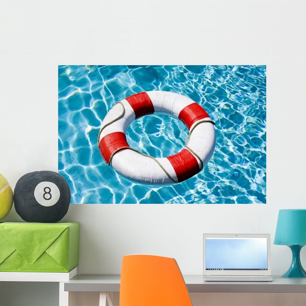 Life Ring Floating Top Wall Mural by Wallmonkeys Peel and Stick Graphic ...