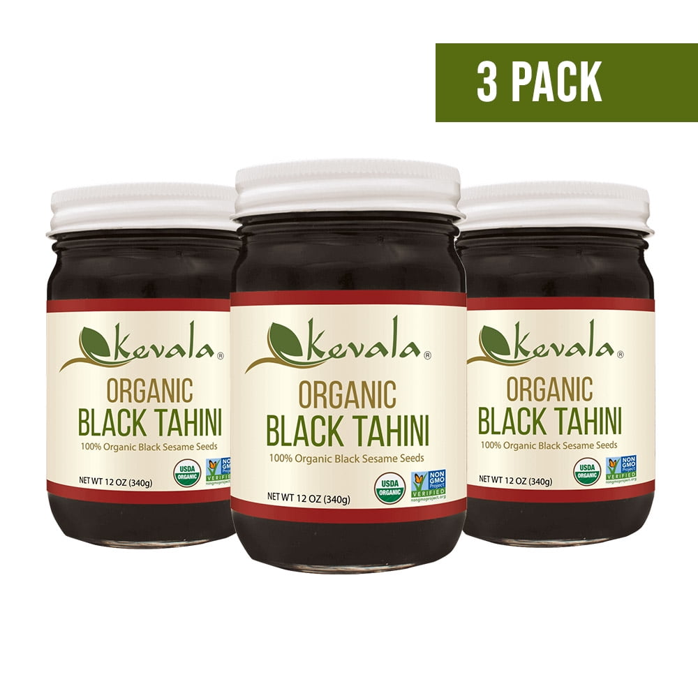 (3 Pack) Kevala Organic Black Tahini 12 oz - Walmart.com