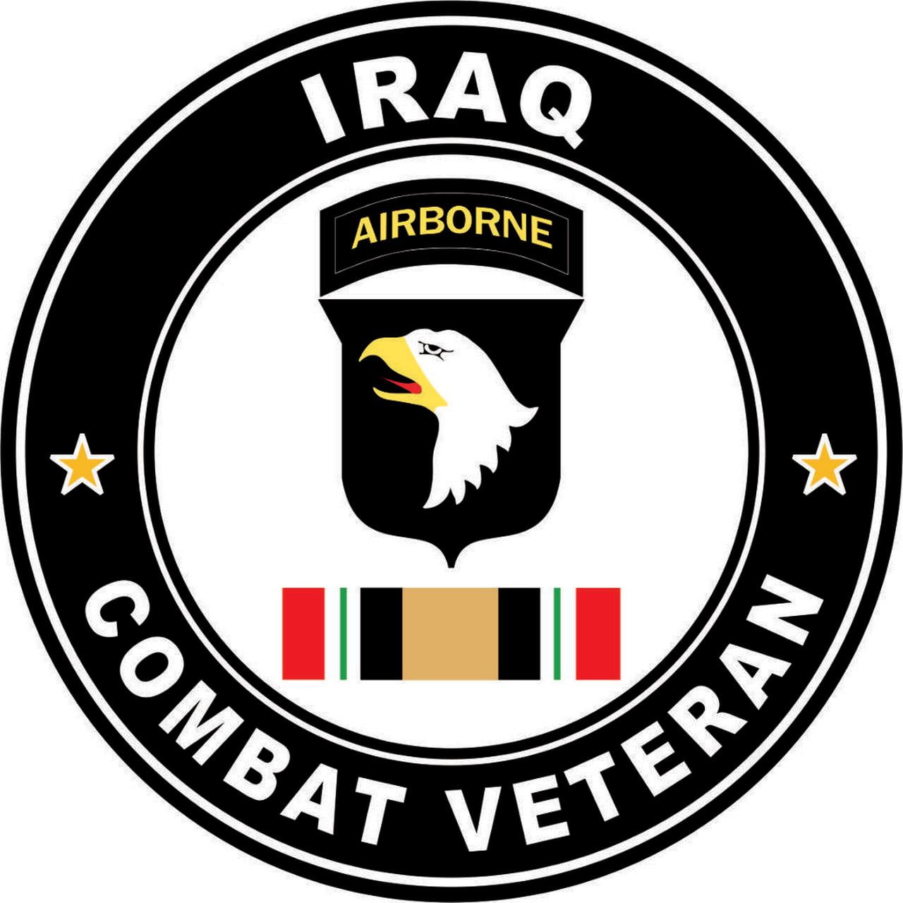 3.8 Inch 101st Airborne Iraq Sticker Combat Veteran Operation Iraqi ...