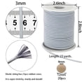 1/8 inch White Elastic Cord String for Sewing 23 Yards 3mm Round ...