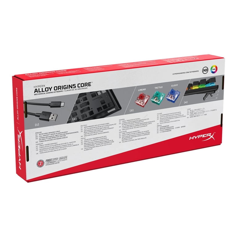 Mechanical Keyboard HyperX Alloy Origin Core RGB TKL Mechanical ...
