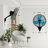Wall Mount Fan 7000 CFM High Velocity Industrial 22 Inch Heavy Duty Fan ...