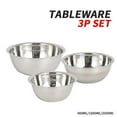 Stainless Steel Food Prep Cooking Mixing Bowl Set, Metal Nesting Bowls ...