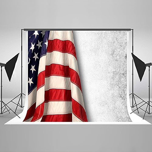MOHome 7x5ft Independence Day Photography Backdrops American Flag Gray ...