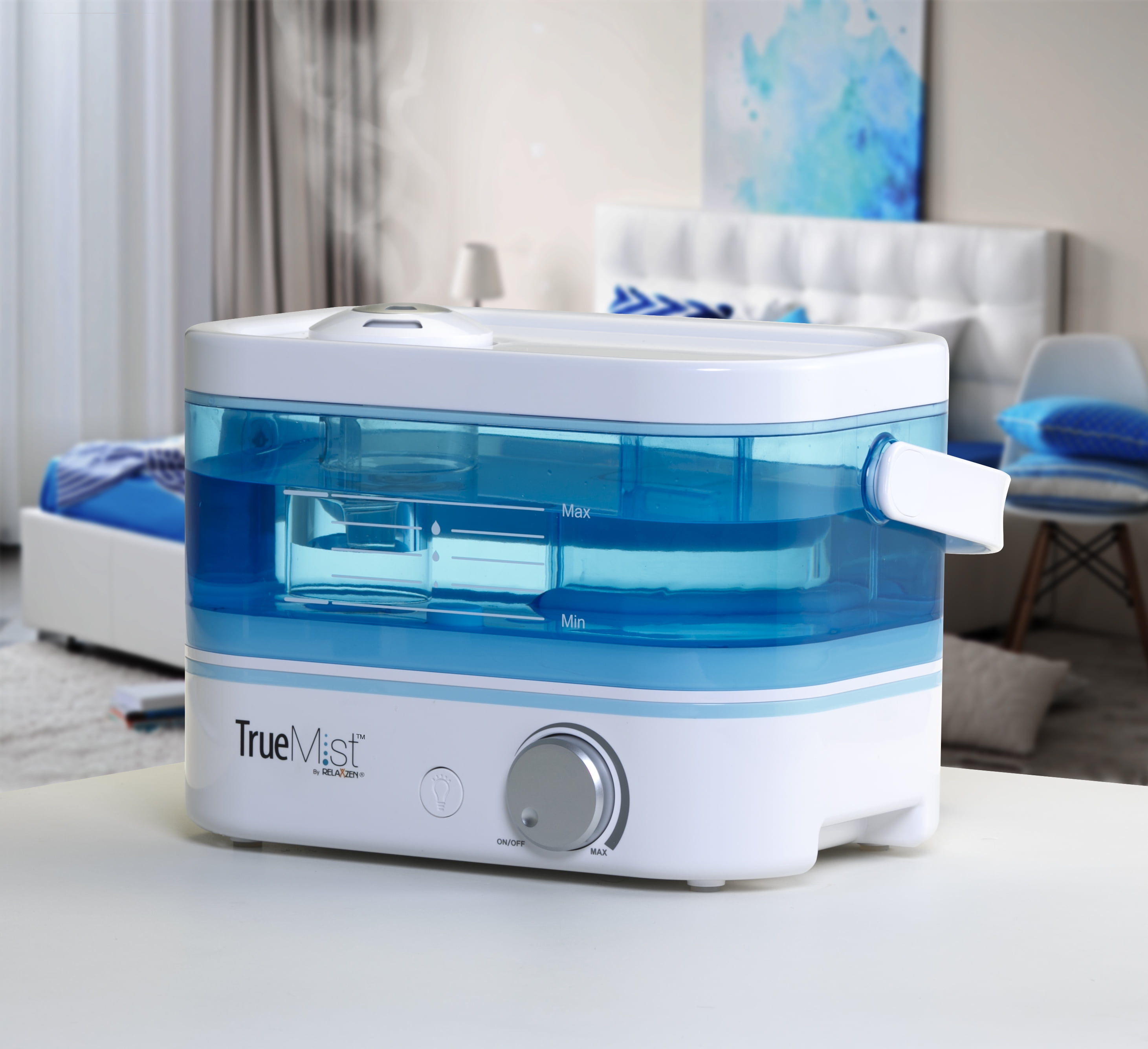 Relaxzen HCM-29360107 TrueMist Top Fill Cool Mist Humidifier, White ...