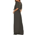 Yijiekai Womens Casual Dresses Womens Batwing Sleeve Tie Waist Long Dresses Formal Party