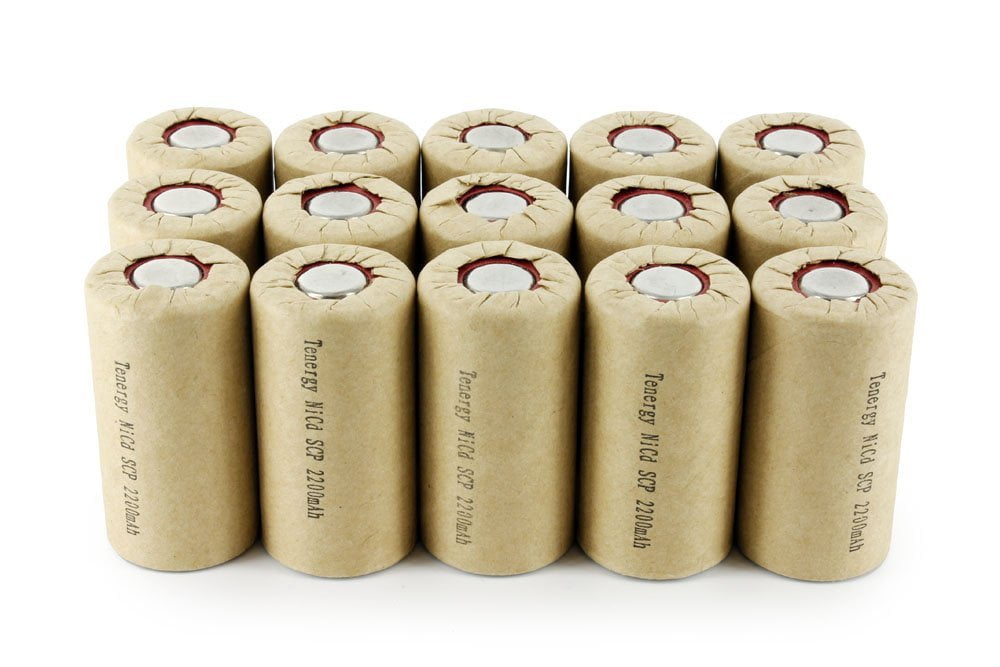 Tenergy Sub C 1.2V 2200mAh NiCd Paper Wrapped Rechargeable Batteries ...