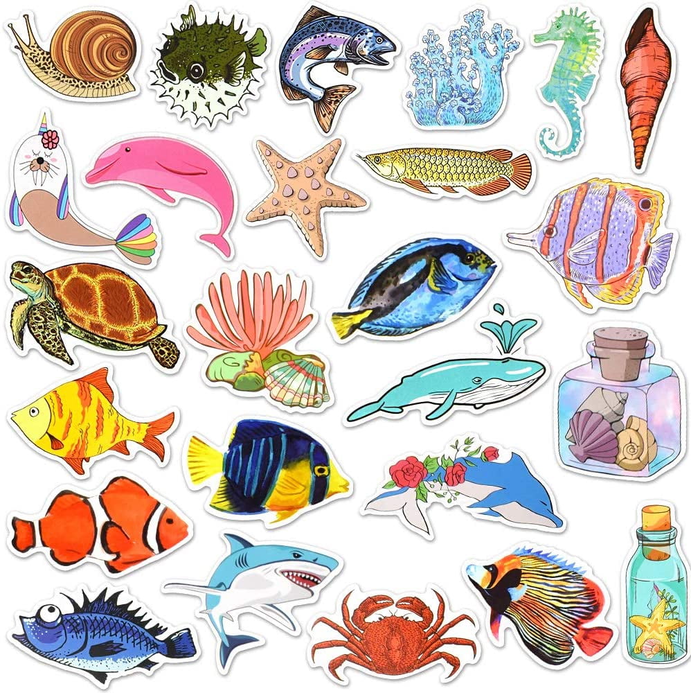 Ocean Stickers for Water Bottles Ocean Stickers for Kids Ocean ...