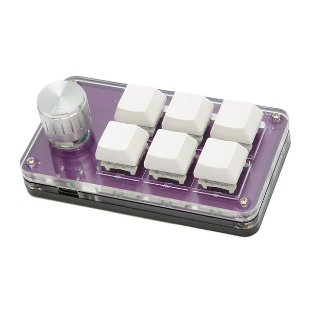 6 Key Programmable Keyboard, Mini Mechanical Gaming Keyboard With Knob ...