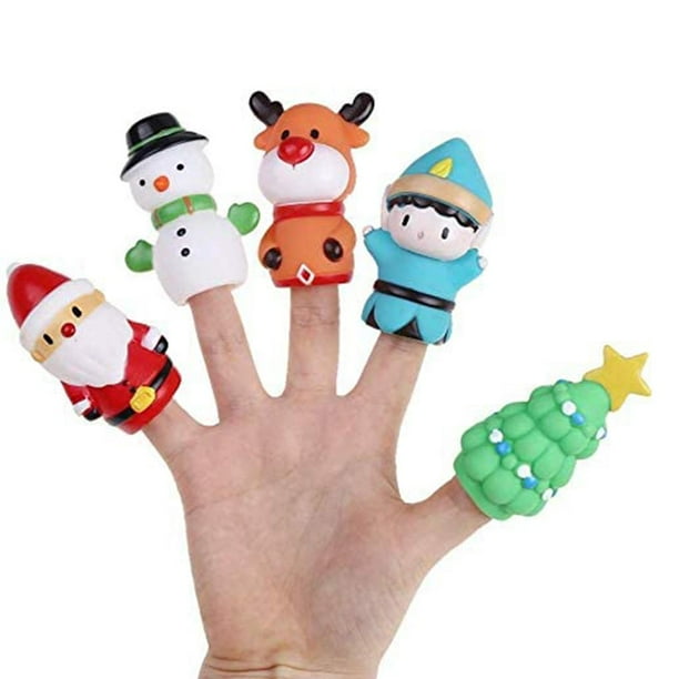 xinxixnxx 5 Pieces Christmas Finger Puppets Party Favors Classic ...