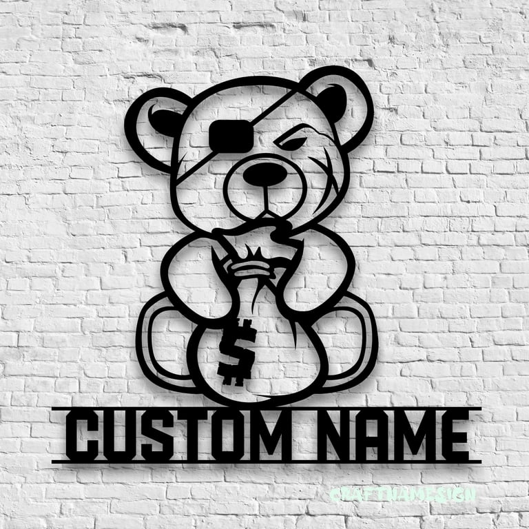 Gangster Teddy Bear Art