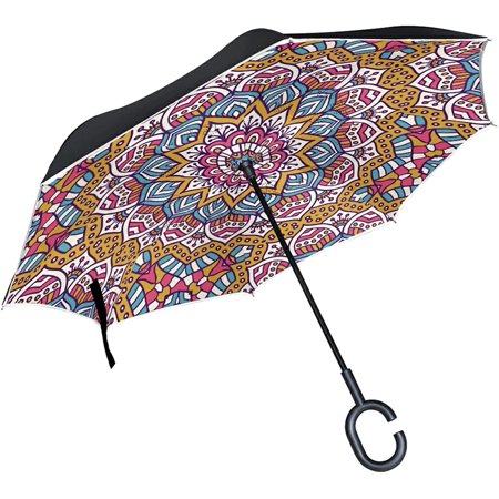 Reverse Umbrella Inverted Umbrella Upside Down Floral Mandala Strid ...