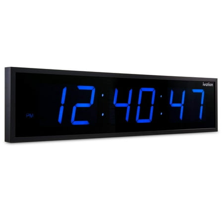 Ivation Huge 24 Inch Large Big Oversized Digital LED Wall Clock ...