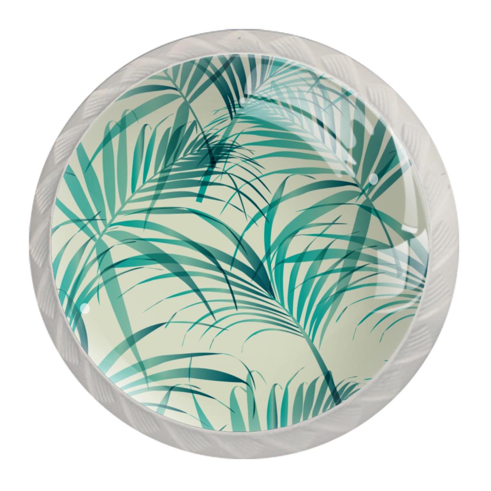4 Pcs Tropical Leaves Knobs for Kitchen Cabinet Cupboard Dresser ...
