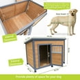 Holaki Extra Large Wooden Dog House, Outdoor & Indoor Weatherproof Pet ...