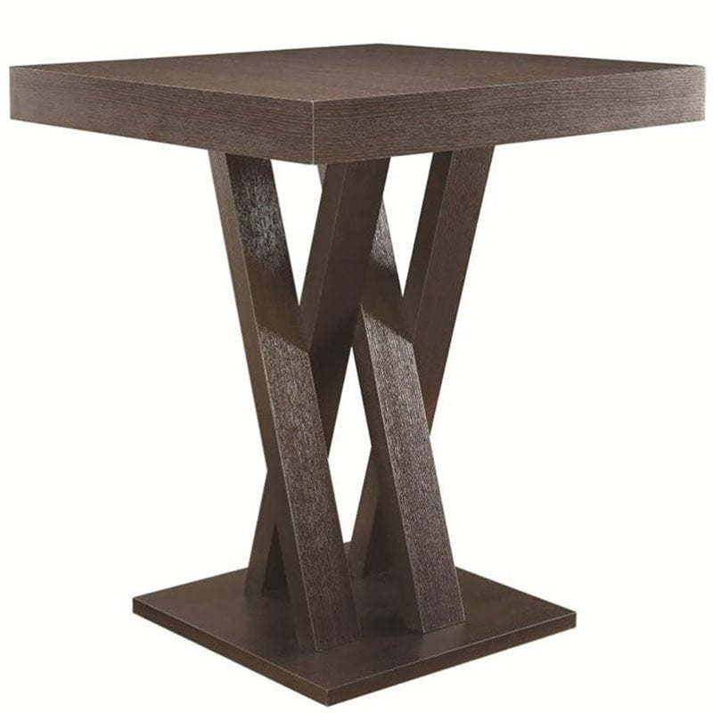 Bowery Hill Square Counter Height Dining Table in Cappuccino - Walmart.com