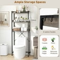 Costway 3-Tier Over-The-Toilet Bathroom Shelf Metal Frame Space Saver ...
