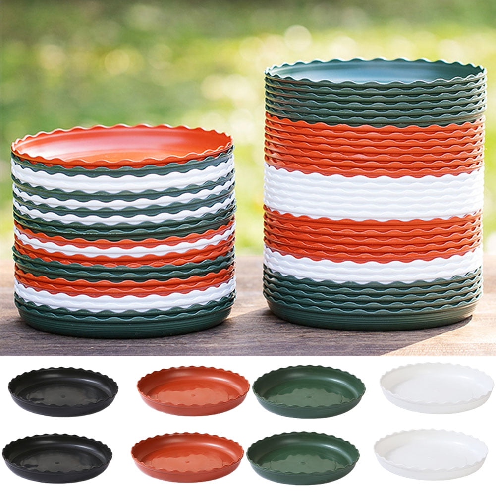 2Pcs Plant Saucers Heavy-Duty Round Plant Trays, Durable Flower Pot ...