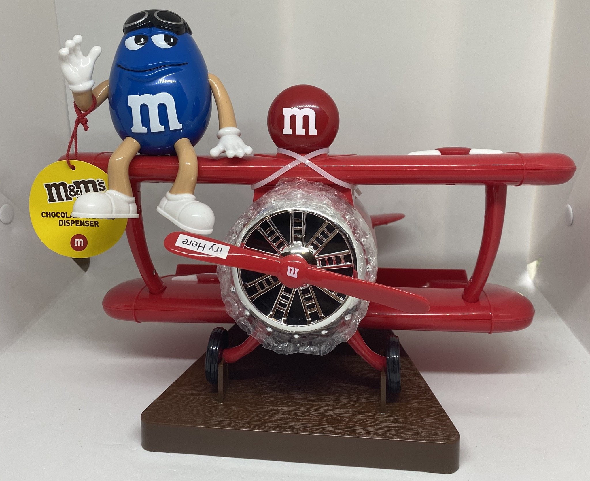 M&M's World Blue Character Red Airplane Candy Dispenser New with Tag ...