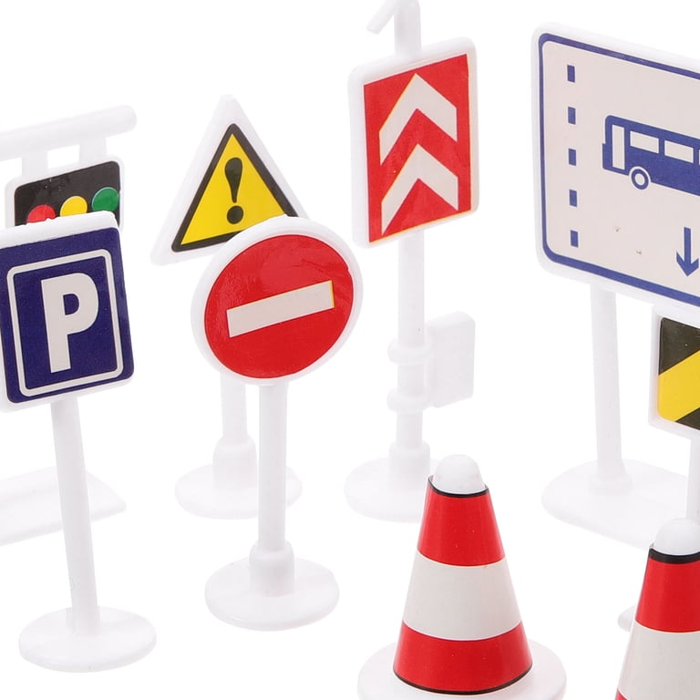 Road Signs For Kids Children Logo Building Blocks Toy Kids Wooden ...