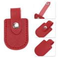 Unique Bargains 2 Pcs Durable Scissors Protective Cover Red PU Leather ...