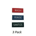 Wash, Rinse & Sanitize Signs 3Pk for 3 Compartment Sink - Walmart.com