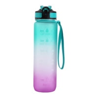 1000ML Sports Kettle Cup Gradient Color Fitness Kettle Motivational ...
