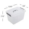 6-Pack Clear Plastic Storage Box with Lids, 10 L - Walmart.com