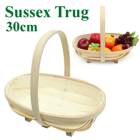 TRUGS: SUSSEX TRUG GARDEN BASKET Wooden Garden Trug Fruit Vegetables ...