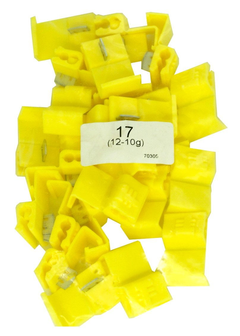 DNF 100 Pack 100% Copper Yellow Quick Splice Wire Connectors 12-10 ...