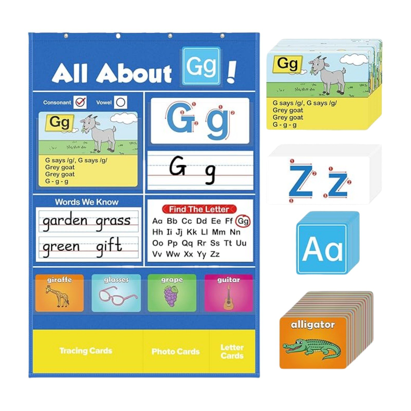 Click here for Cjiawei Alphabet Learning Pocket Chart Alphabet Wa... prices
