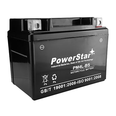 YTX12-BS Power Sports 12V 12AH Battery Replaces 12-BS ETX12 GTX12-BS ...