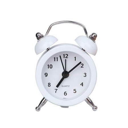 Mini Round Alarm Clock Desktop Table Bedside Clocks Kids Adults Travel ...