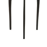 22 Inch Metal Round Accent Table, Three Curved Legs, Antique Brown ...