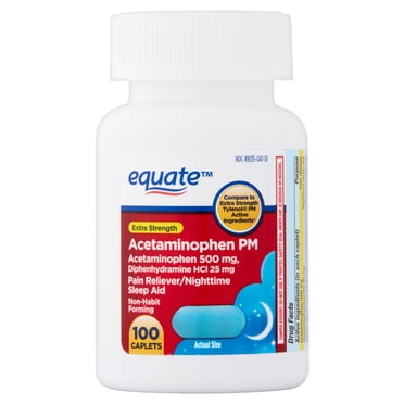 Equate Sleep Aid Doxylamine Succinate Tablets, 25 mg, 32 count ...