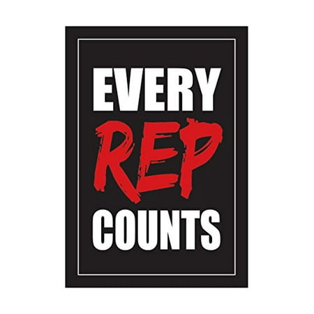 Fitnus Chart Series Every REP Counts 18" X 24" Poster (Black/White/Red ...