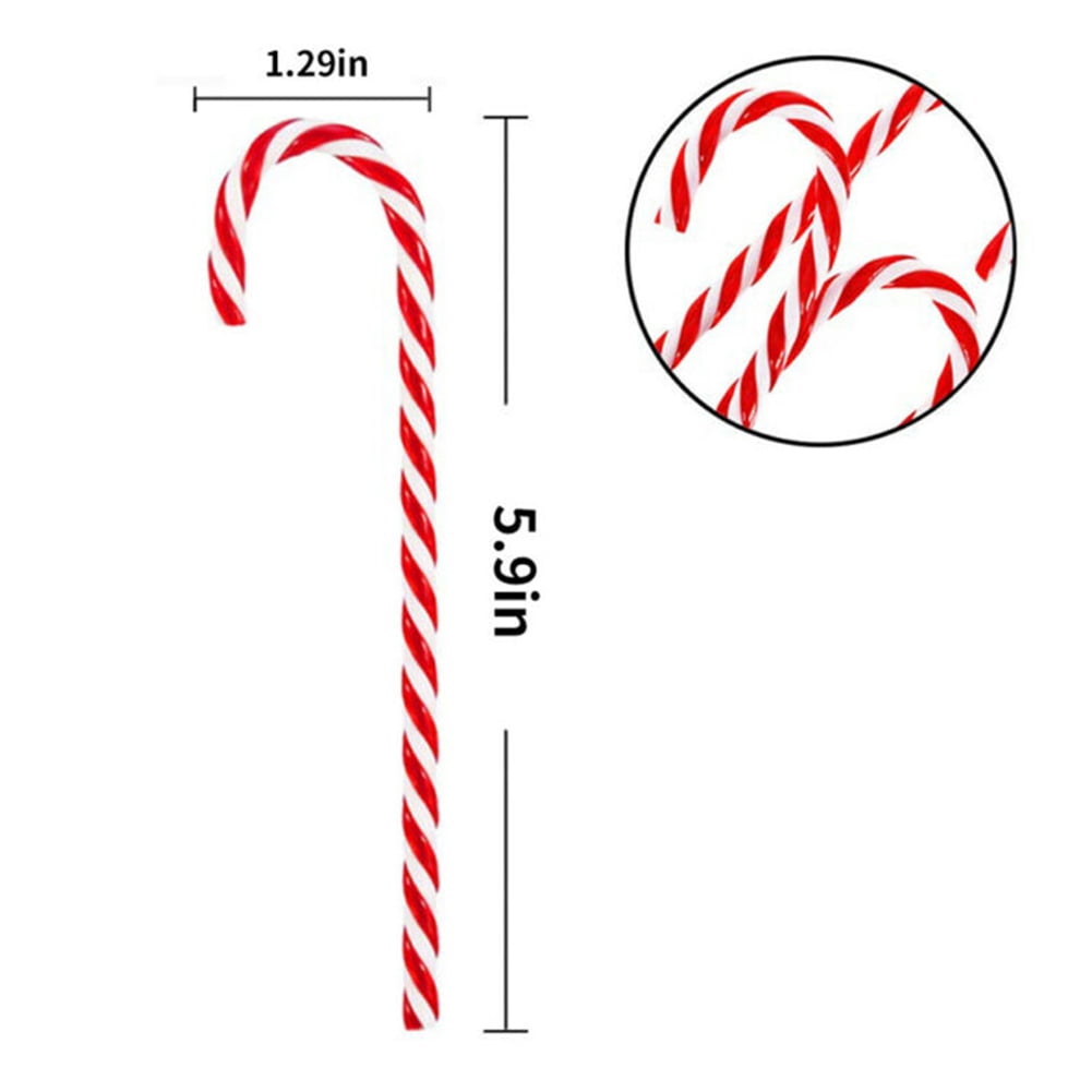 12 Uds. De Bastones De Caramelo De Navidad De 15cm, Adornos Colgantes ...