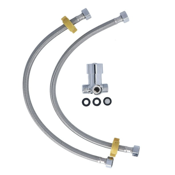 Hot Cold Water Mixing Valve, Silver Thermostatic Mixer Valve With Dual ...